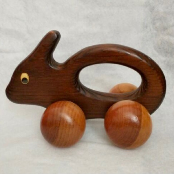 CWS Company | Toys | Vintage Cws Company Wood Rabbit Push Toy | Poshmark